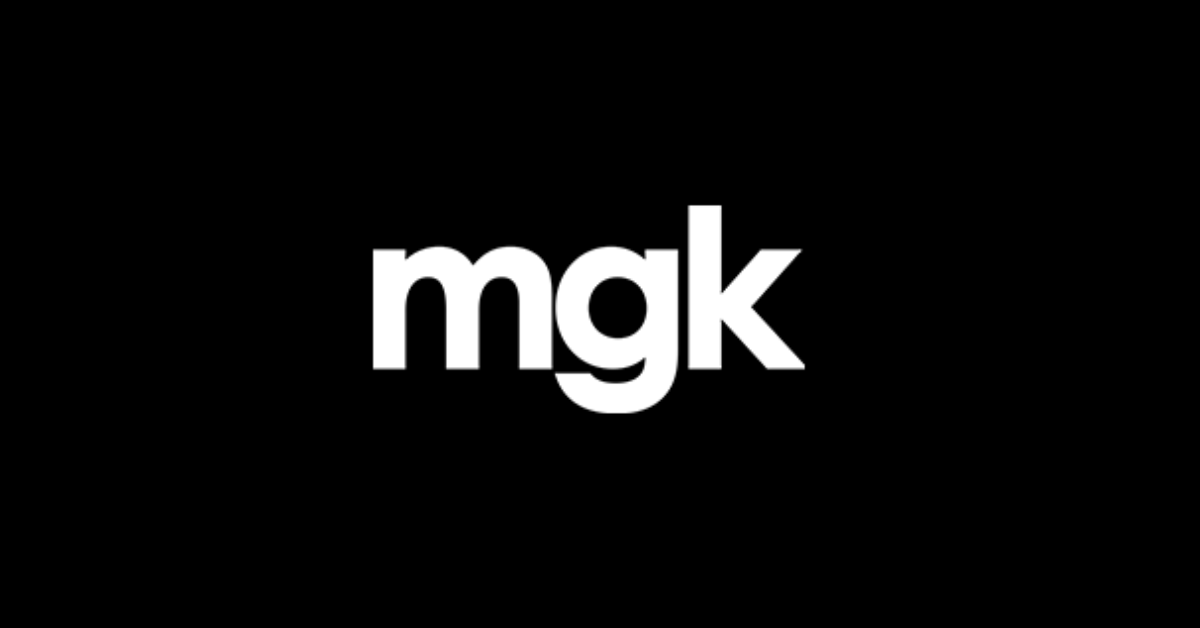 Mgk Logo Mgk Abstract Technology Logo Design On Black Vector Image